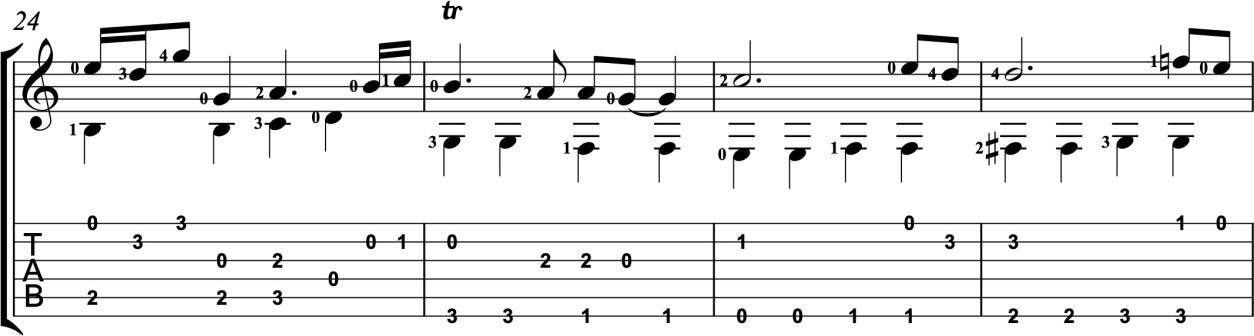 Air on the G String for Guitar [PDF with TAB]