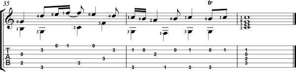 Air on the G String for Guitar [PDF with TAB]