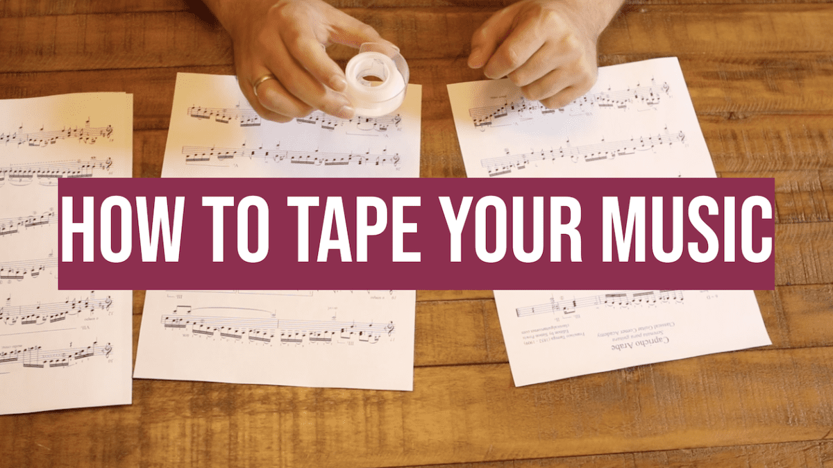 How to tape your sheet music - Classical Guitar Corner