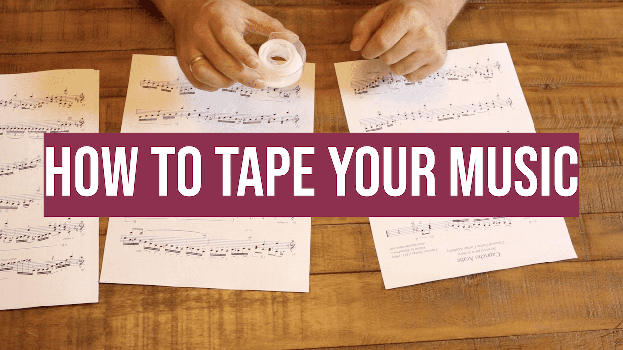 How To Tape Your Sheet Music Classical Guitar Corner How To Tape Your Sheet Music Classical Guitar Corner